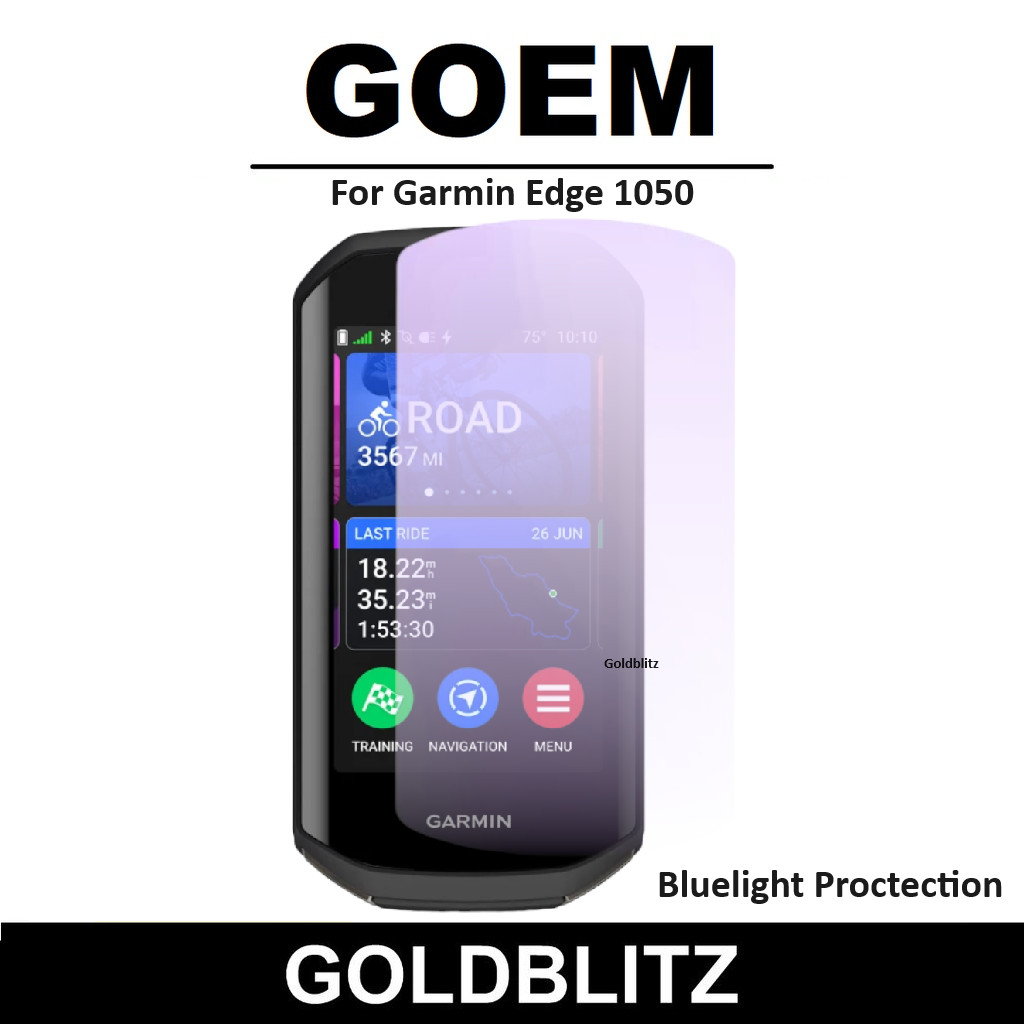 GOEM Bluelight Protection Screen Protector for GARMIN Edge 1050 Soft ...