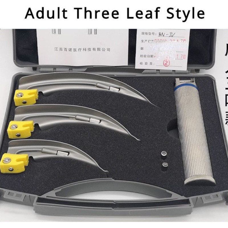 Stainless Steel Diagnosis Laryngoscope Set Adult Children Throat ...