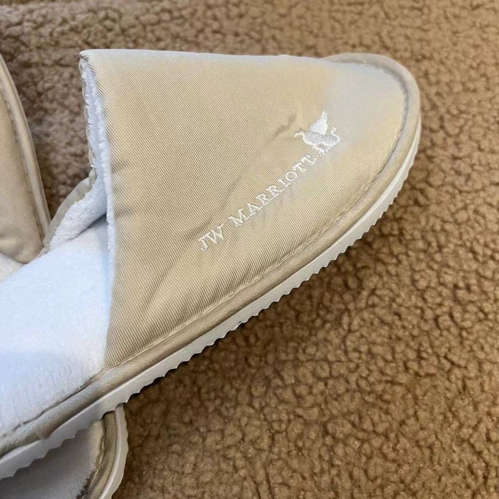 JW Marriott Hotel Slippers Five-Star Thick Velvet Non-Slip | Shopee ...