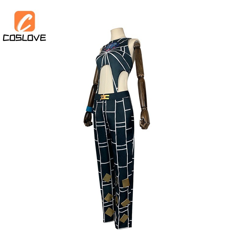 Anime JoJo's Bizarre Adventure Jolyne Cujoh Cosplay Clothing Full Set ...