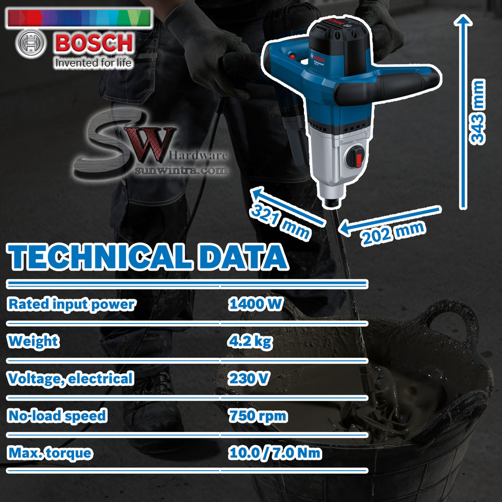Bosch GRW 140 MIXER ELECTIC MIXER 1400W PROFESSIONAL STIRRING MECHANISM ...