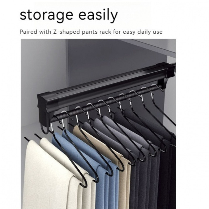 🔥 clothes rack pull out rack retractable hanger rack wardrobe organizer ...