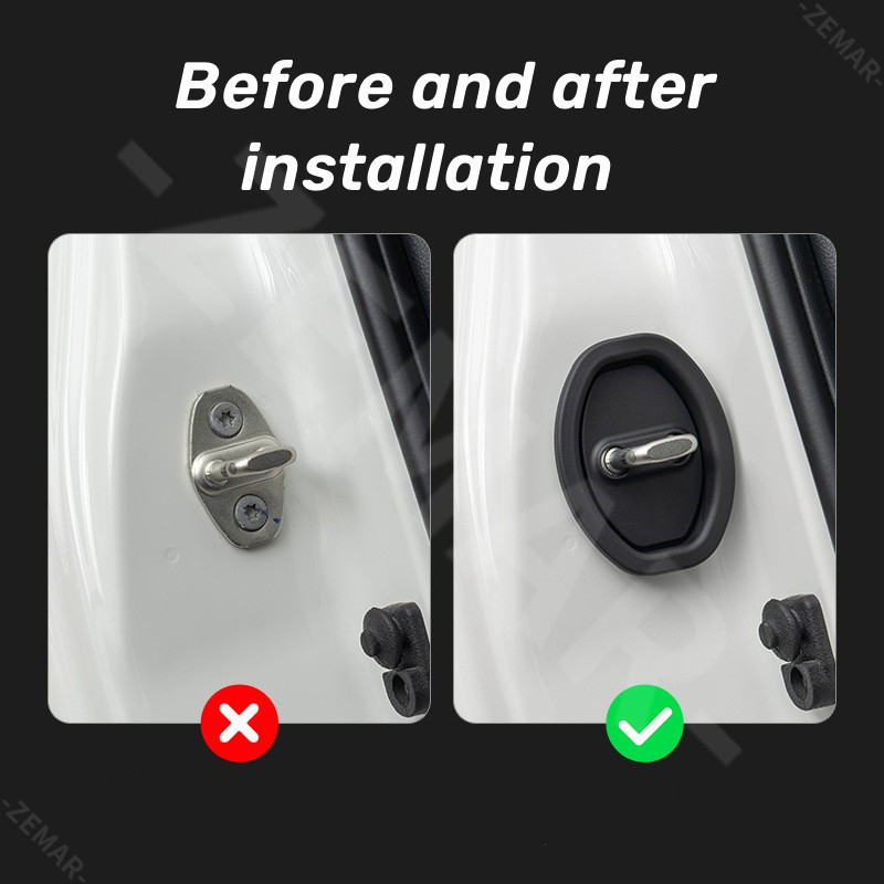 4Pcs/Set Honda Car Silicone Door Lock Cover Car Shock Door Latch ...