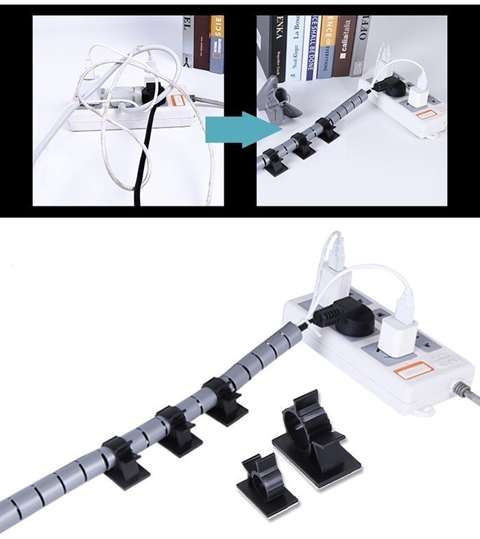 FEELING🔥28MM Flexible Spiral Tube Cable Organizer,Wire Organizer,Cable ...