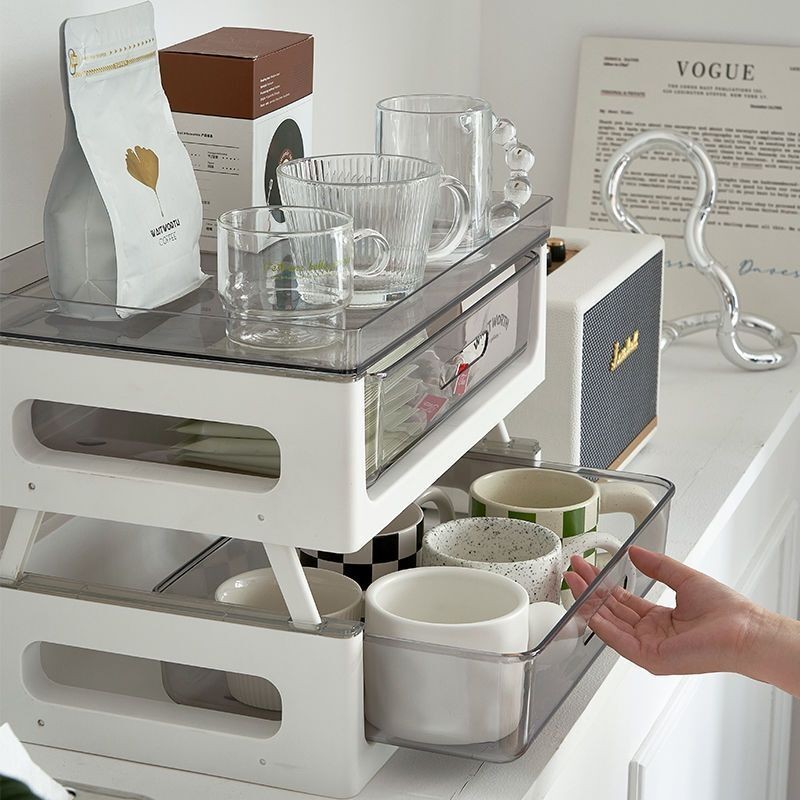 Cup Storage Rack Light Luxury Living Room Table Drawer Type Cabinet ...