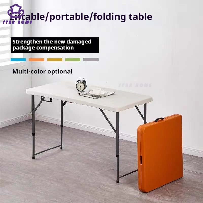 STAR Heavy Duty Outdoor Foldable Table Portable Adjustable Height ...