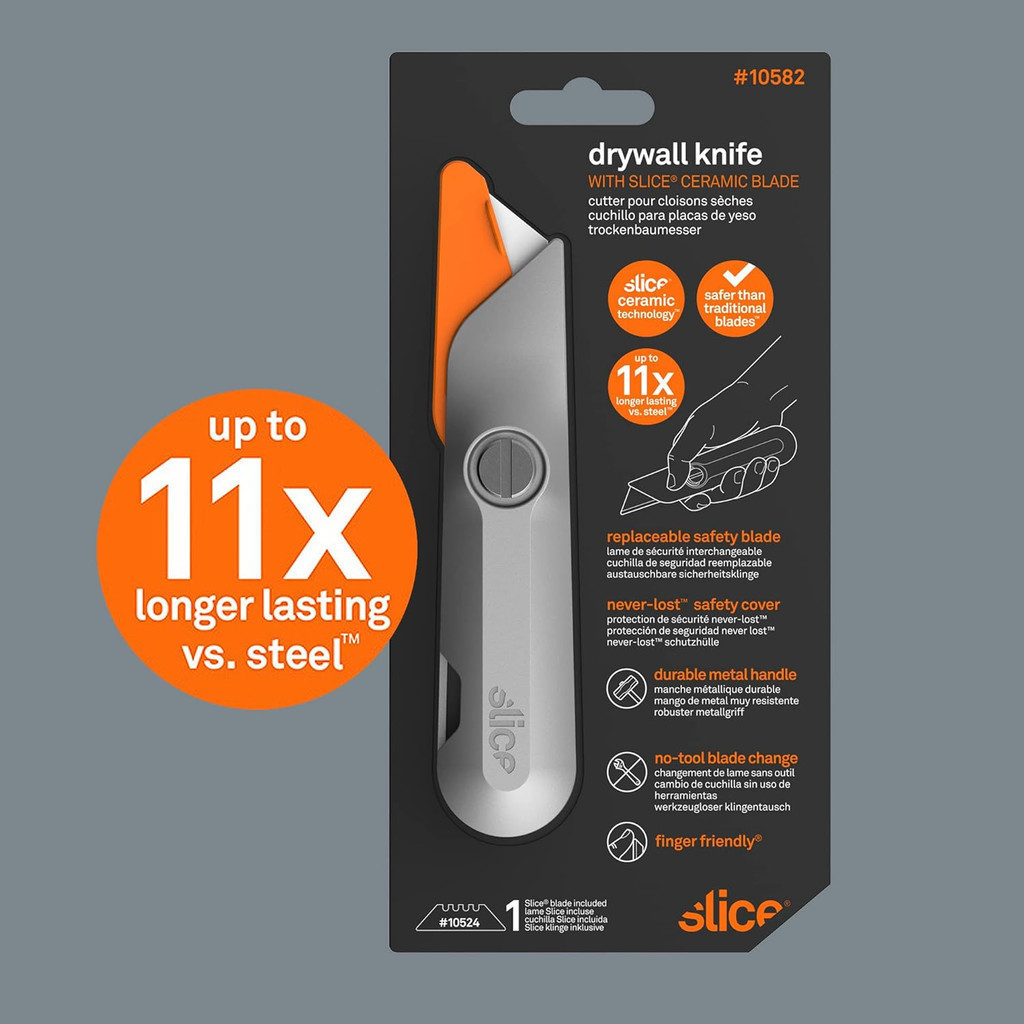 Slice 10582 Safety Cutter Drywall Knife Finger Friendly Ceramic Blade ...