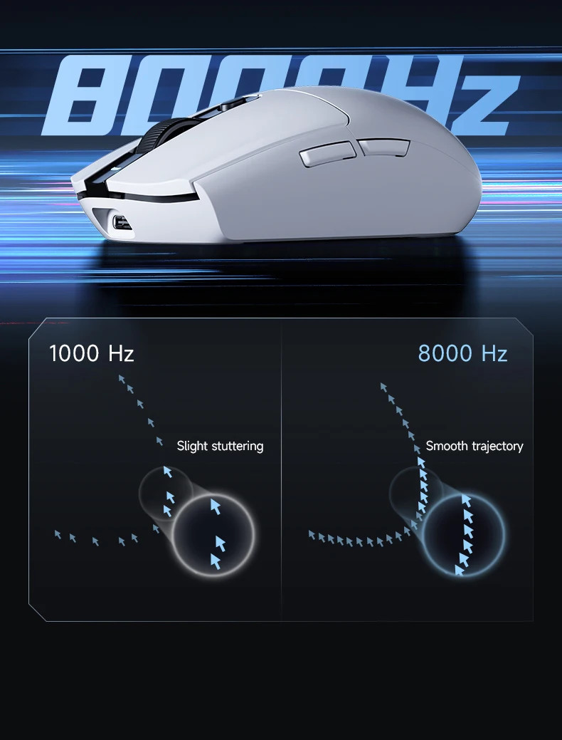 MCHOSE G3 Mouse 3mode Bluetooth Wired 2.4g PAW3395 Lightweight Design ...