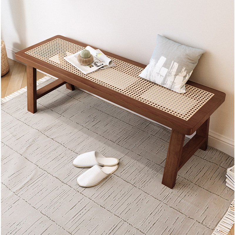 Chairs Weaving Benches Vine Changing Shoes Stool Wooden Style Home ...