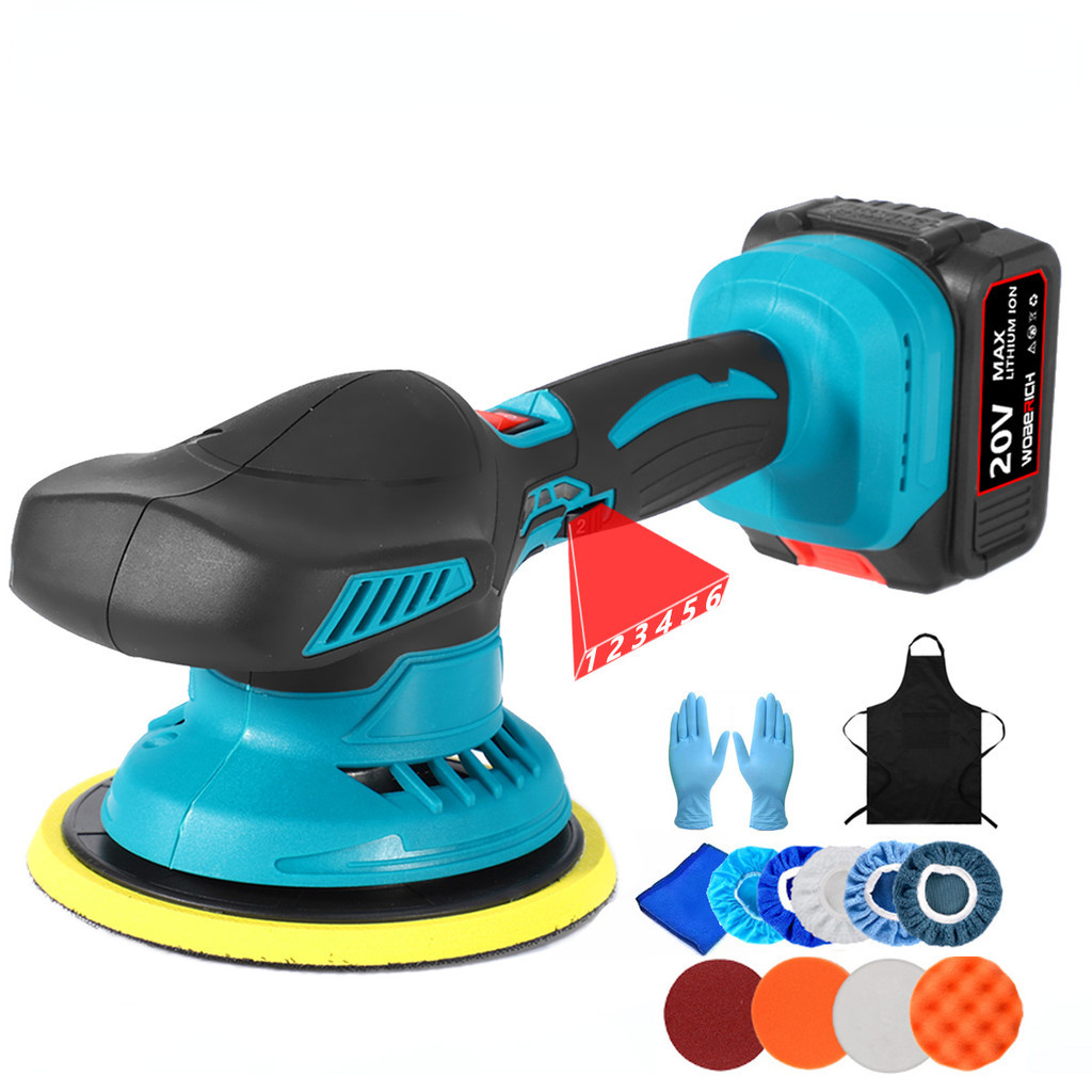 6 Gears Cordless Electric Car Polisher Rechargeable Auto Car Polishing ...