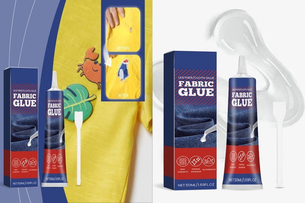 oc Fabric Glue for Clothing Super-strong Fabric Adhesive 2 Pcs Washable ...