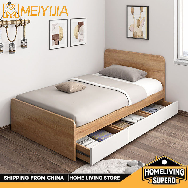 Single Bed 1.2 Meters 1 Meter Household Modern Minimalist Storage Bed ...