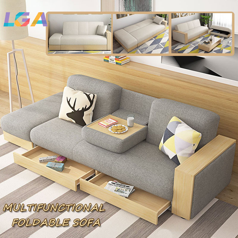 LGA Sofa Bed Japanese Folding Living Room Dual-purpose With Storage ...