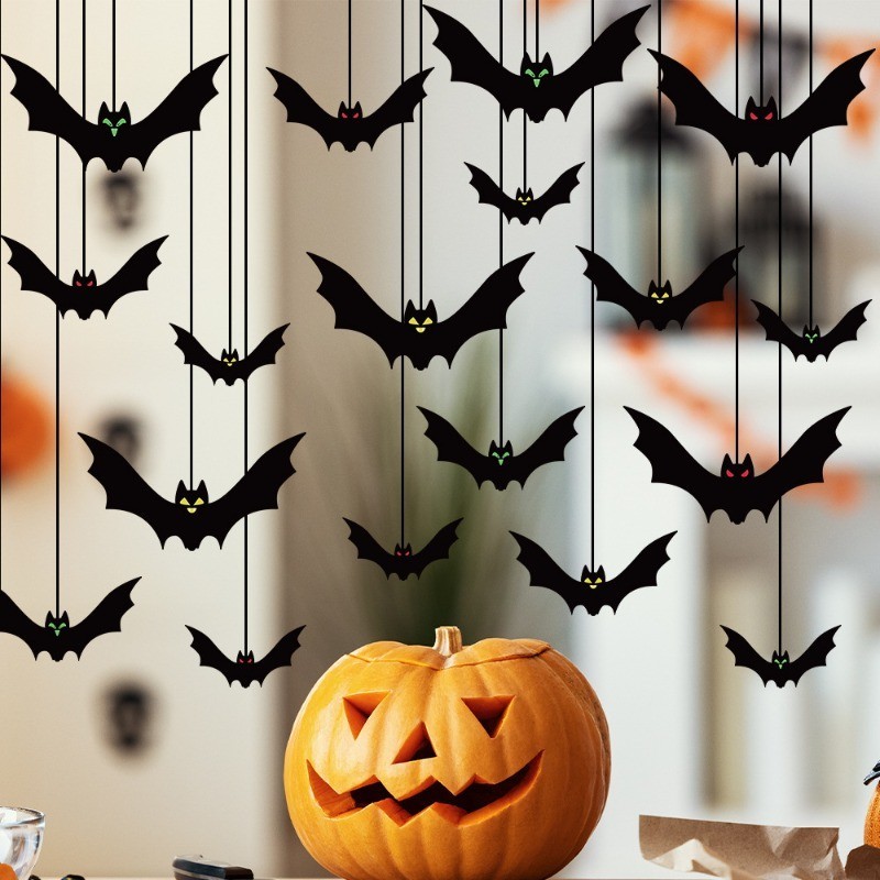 [ Halloween Decoration ] Spooky Bat Party Decor | 18PCS/Set Cardboard ...