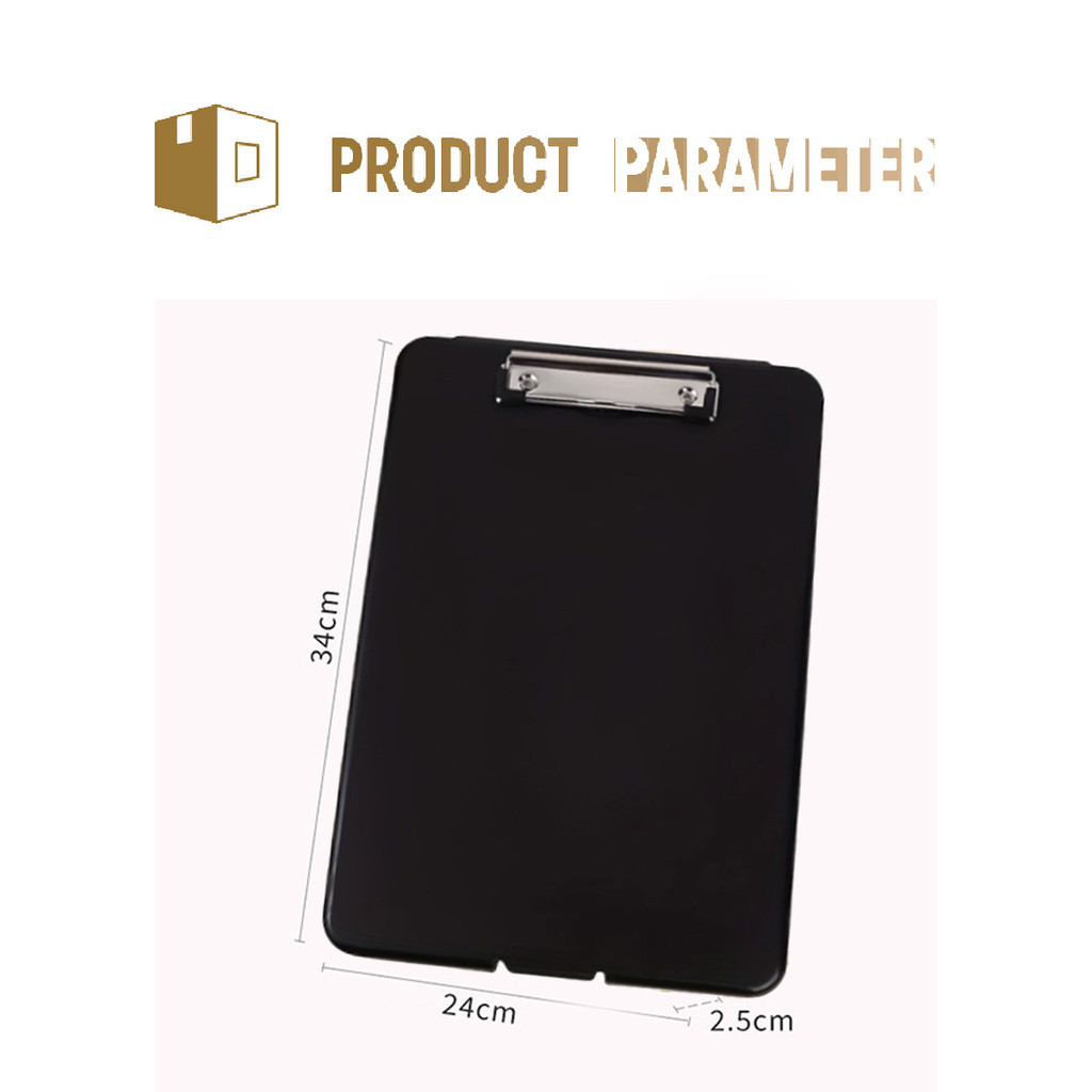 2In1 A4 File Folder with Storage Writing Board Clip Document File box ...