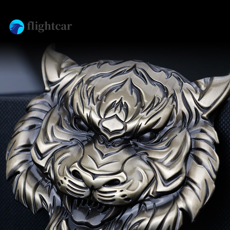 FT Tiger Head Majesty Car Emblem Auto 3D Metal Beast Sticker Animal ...