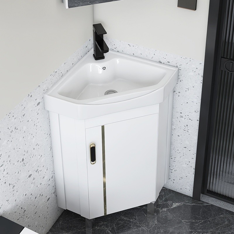 Bathroom Cabinet Triangular Floor Standing Bathroom Cabinet Small Sized ...