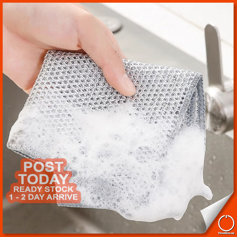 SCRATCH FREE Reusable Stainless Steel Wire Cleaning Cloth Rust Stain ...