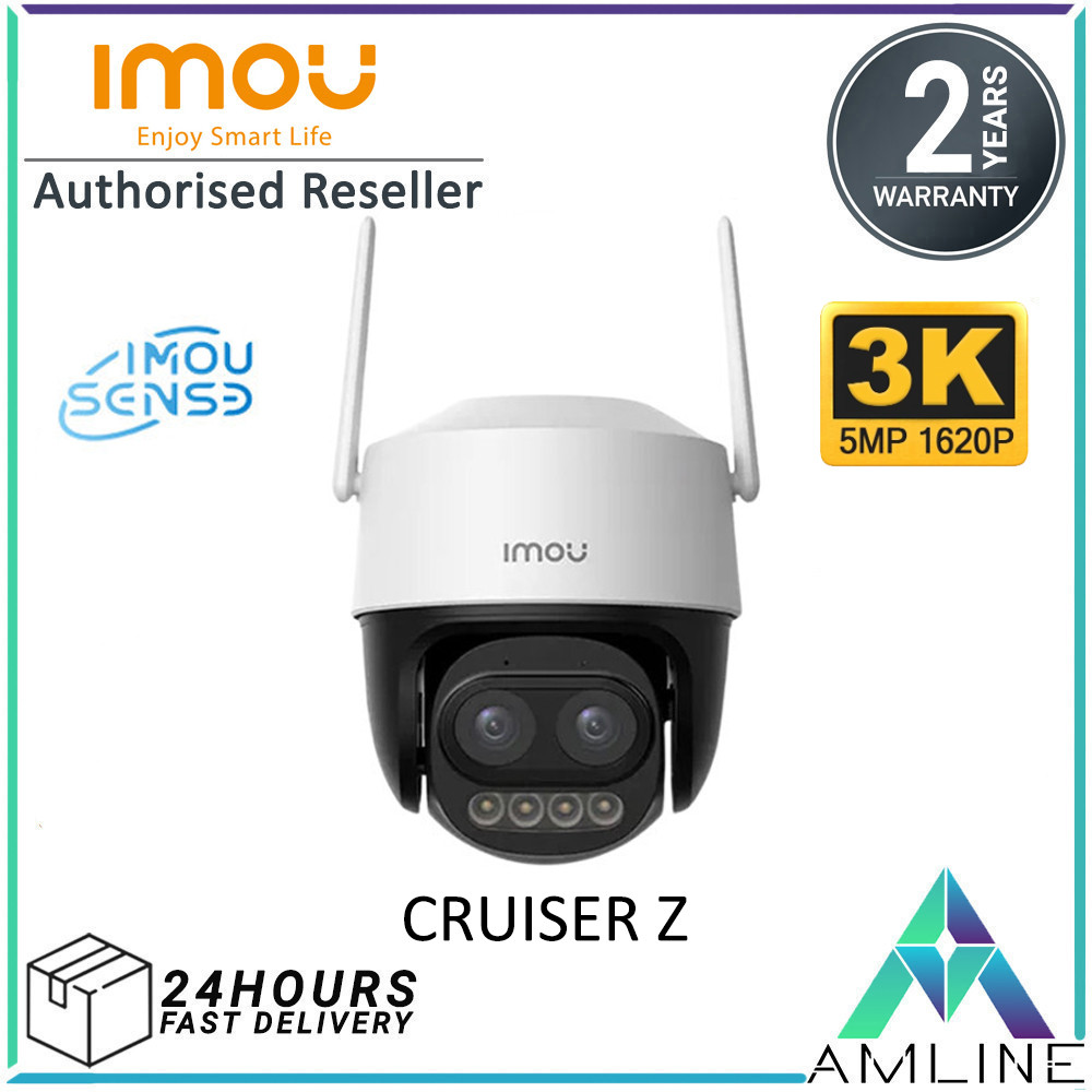 Imou Cruiser Z 5MP 3K Pan/Tilt Color Night Vision Two way Talk IP66 12x ...