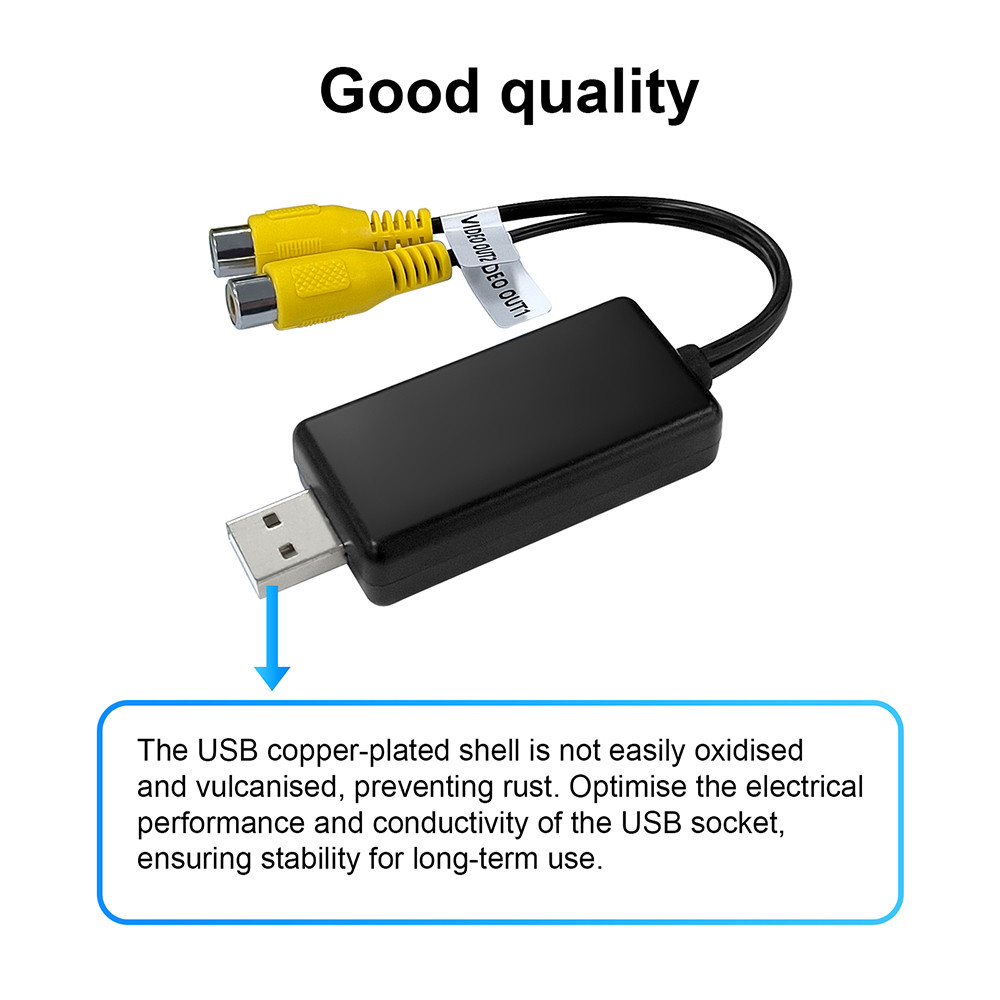 USB To CVBS RCA Video Output Adapter Box Interface Connect to Monitor ...