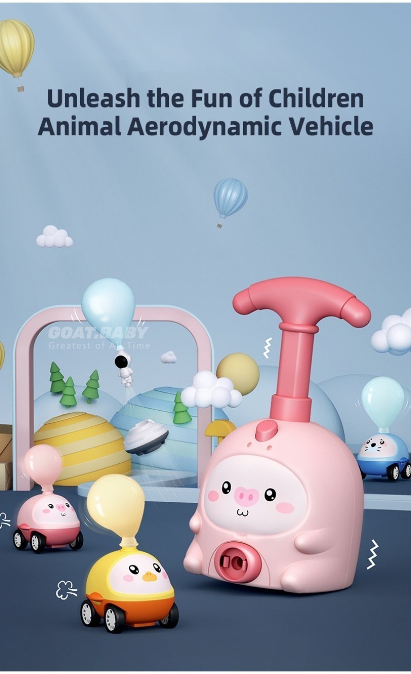 Baby Aerodynamic Animals Car Kids Cars Educational Toys Air Powered ...