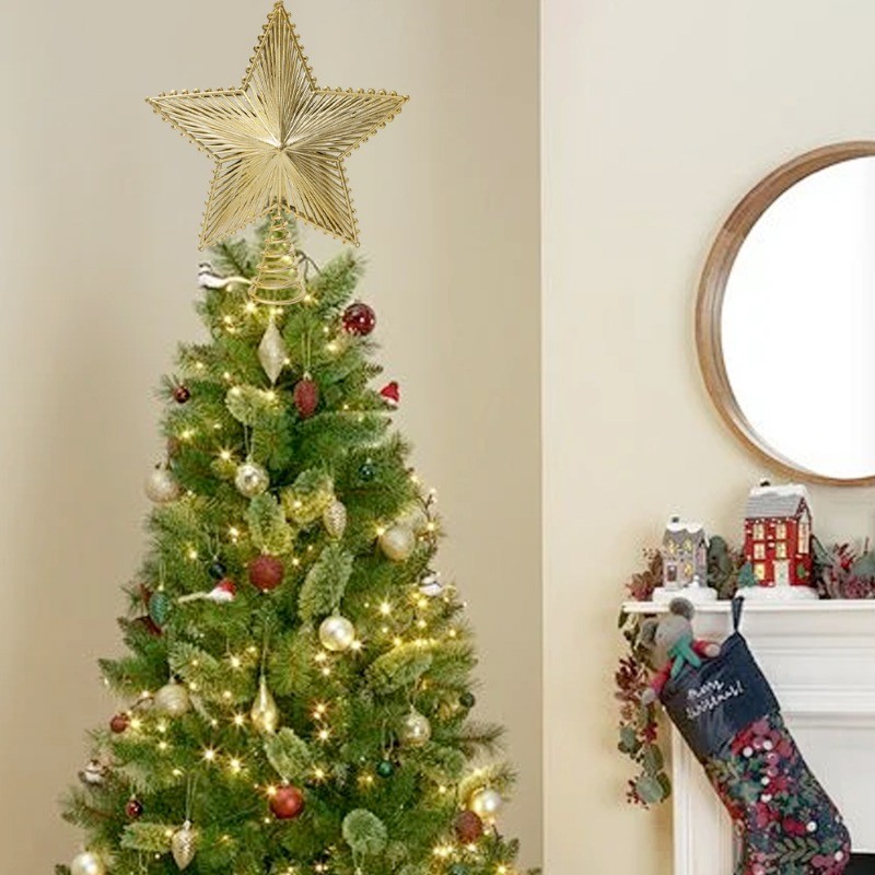1/2Pcs Christmas Tree Top Star - Hollowed-Out Star Decorative Supplies ...
