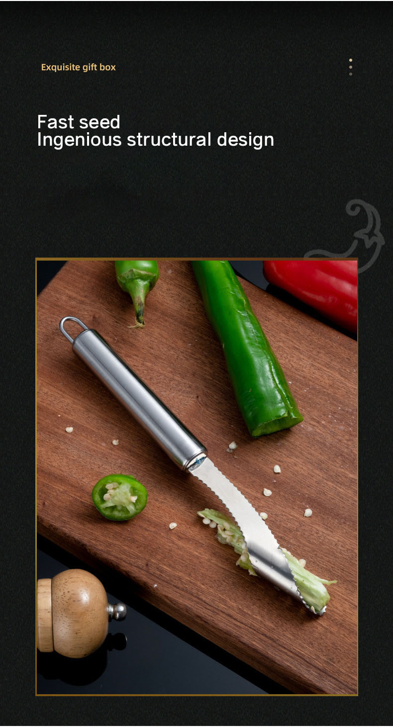 Stainless Steel Chili Core Removal Green Pepper Cutter Vegetable ...