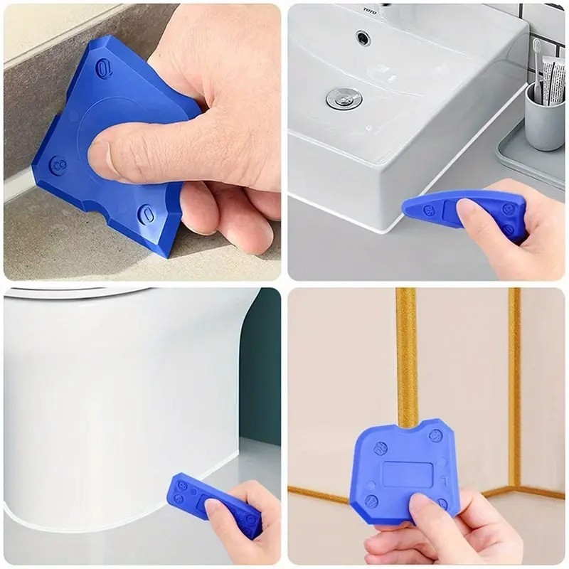 4pcs Silicone Caulking Tool Kit Sealant Spreader Floor Tile Edges ...