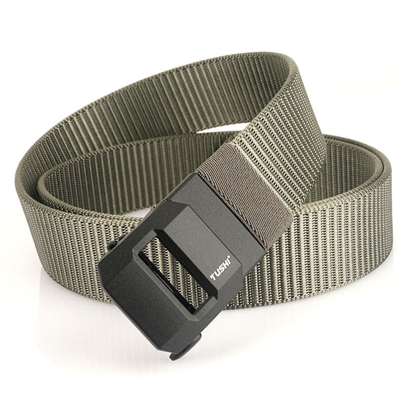 Men Belt Outdoor Tactical Adjustable Nylon Belt with Automatic Buckle ...