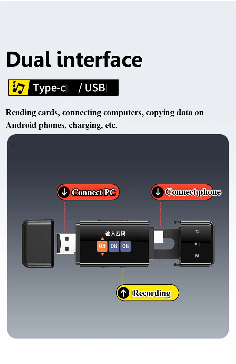 B8 Portable mp3 Music Player HiFi Audio 64G Bluetooth Student Walkman Sports Running with Back ...