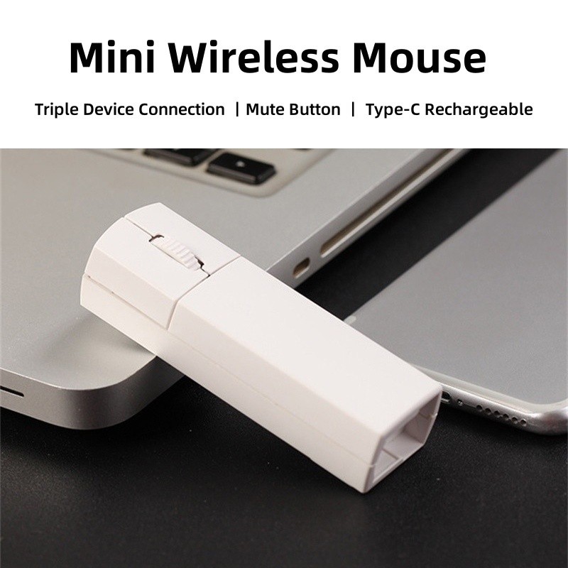 Mini 2.4G Bluetooth Mouse Wireless Connection Triple Mode Type-C ...