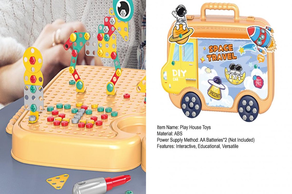 298pcs Montessori Toolbox with Drill Children Pretend Play Tool Kit ...