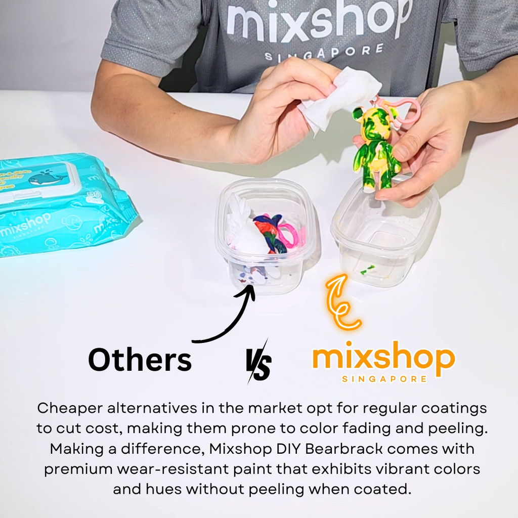 MS DIY Fluid Bearbrick Keychain Set, Party Gift, Children Toys (6 ...
