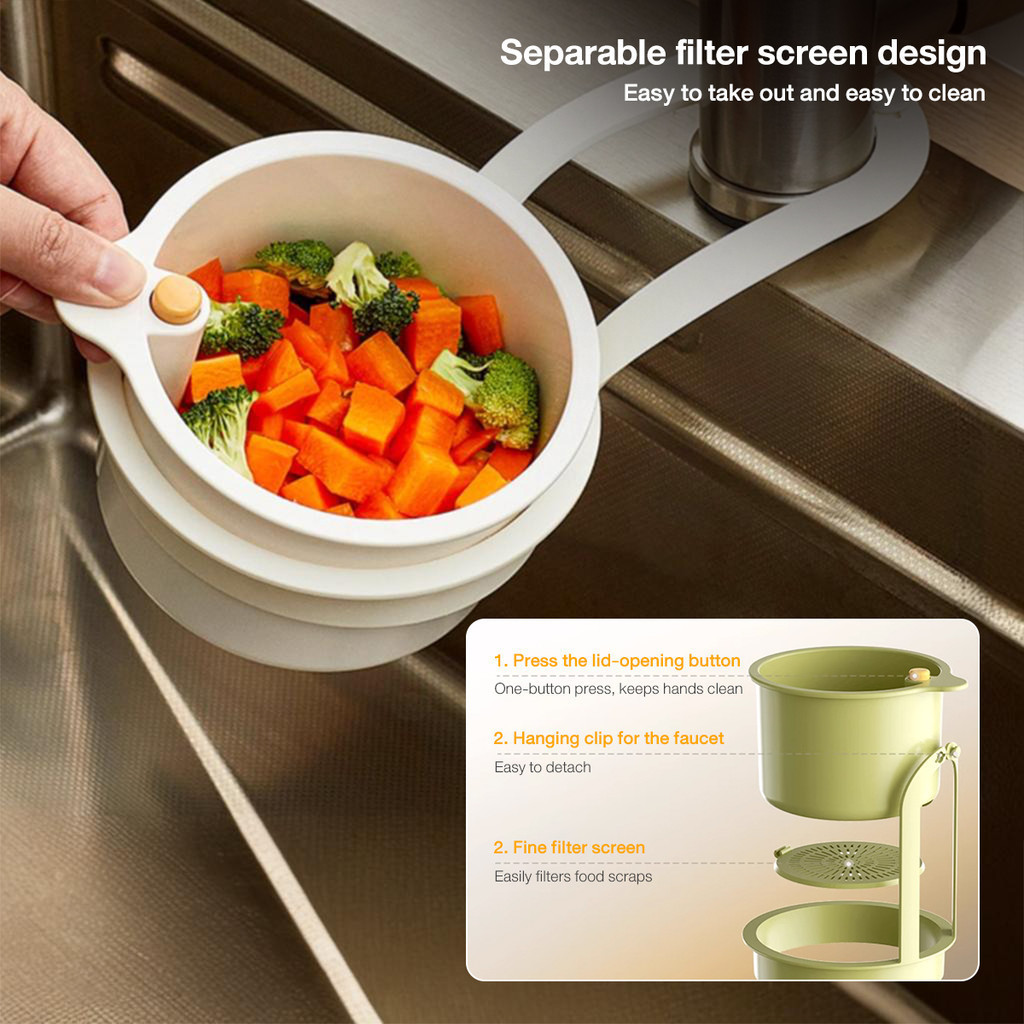 Sink Drain Basket Anti-Blocking Bakul Penapis Longkang Kitchen Tub ...