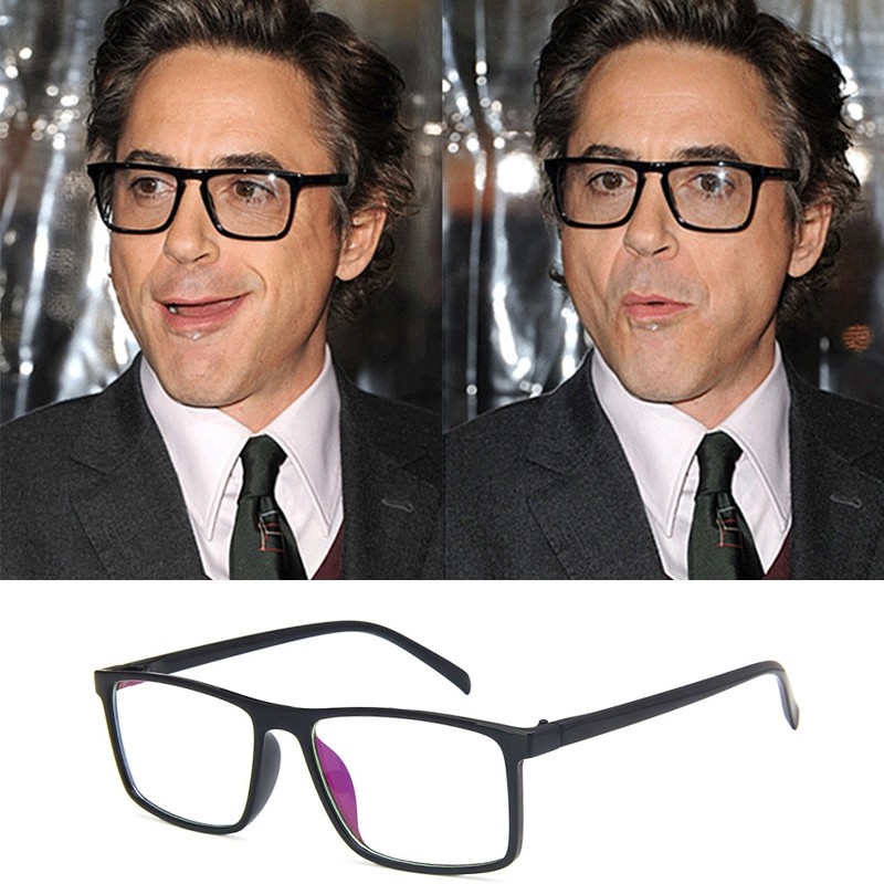 2021 Tony Stark Robert Downey Glasses Men Clear Lens Glasses Eyeglasses Frames Plain Glass Spectacles Frame For Women Shopee Singapore