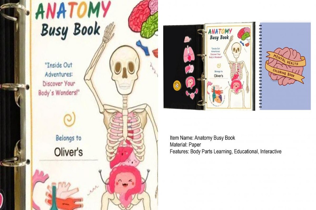 happaypart| Kids Anatomy Workbook Educational Human Body Book ...