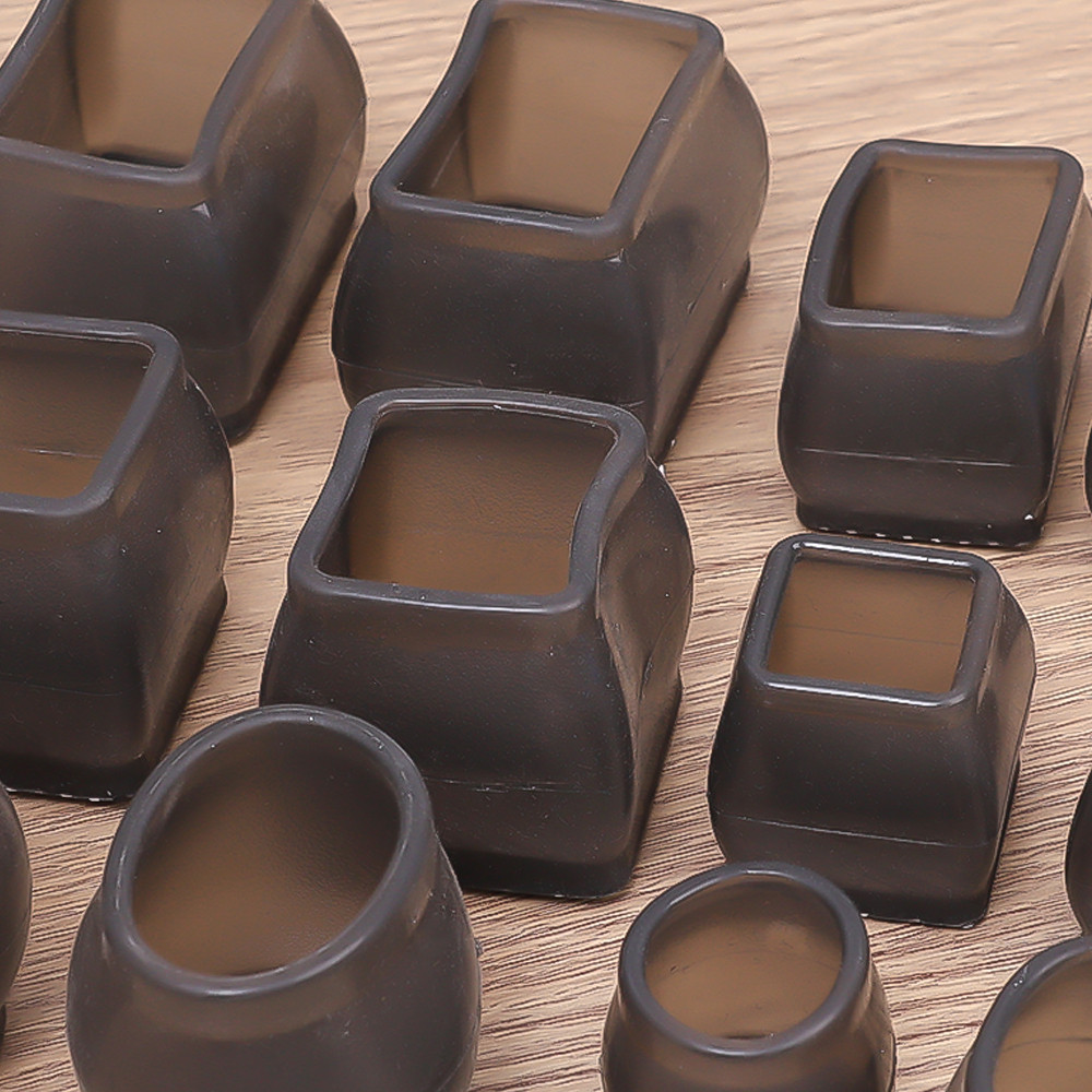 4/8 Pcs Transparent Table Chair Leg Protectors Caps - Round Square ...