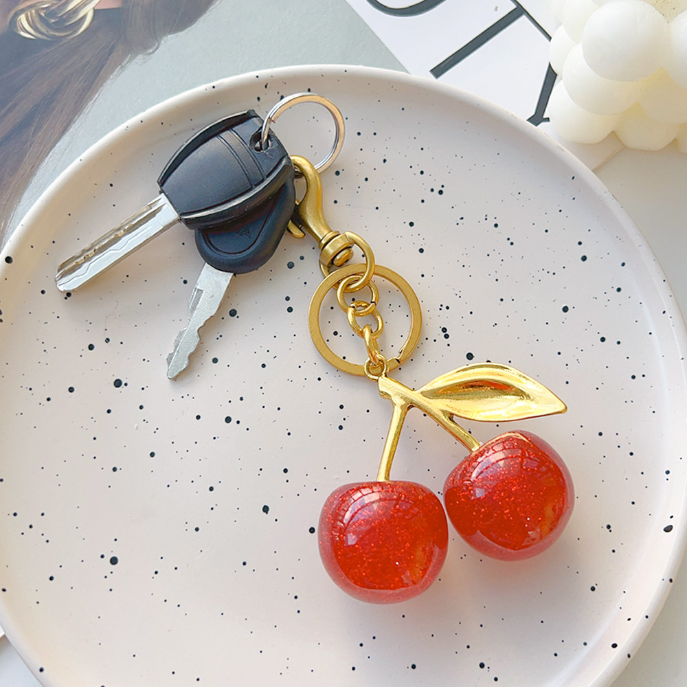 Exquisite Crystal Cherry Keychain Pendant Handbag Fashionable ...