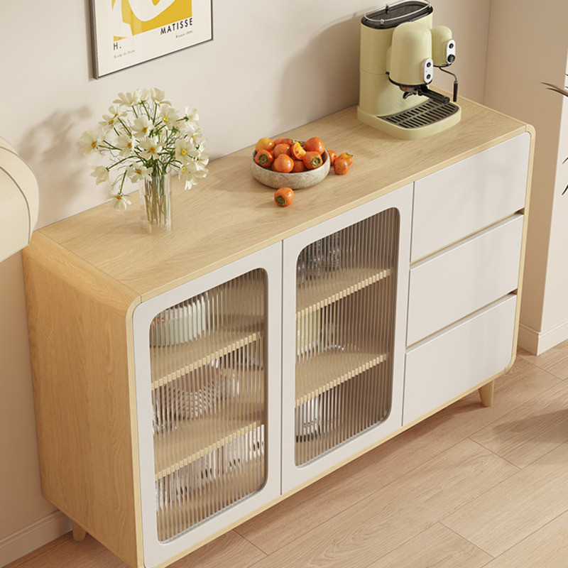 All Solid Wood Dining Cabinet, Simple Storage Cabinet, Wooden Style ...