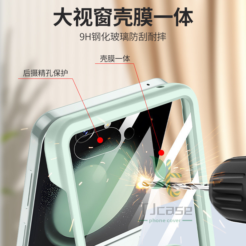 Slim Large Window Ring Holder Bracket Case Cover Samsung Galaxy Z Flip ...