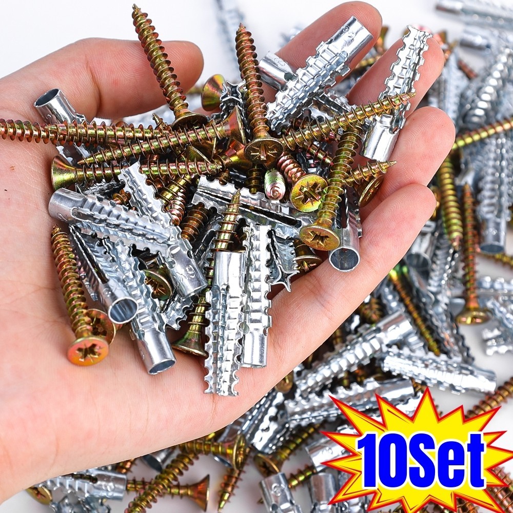 10Sets Metal Expansion Screws - Self Drilling Plug Screw - for Tube ...