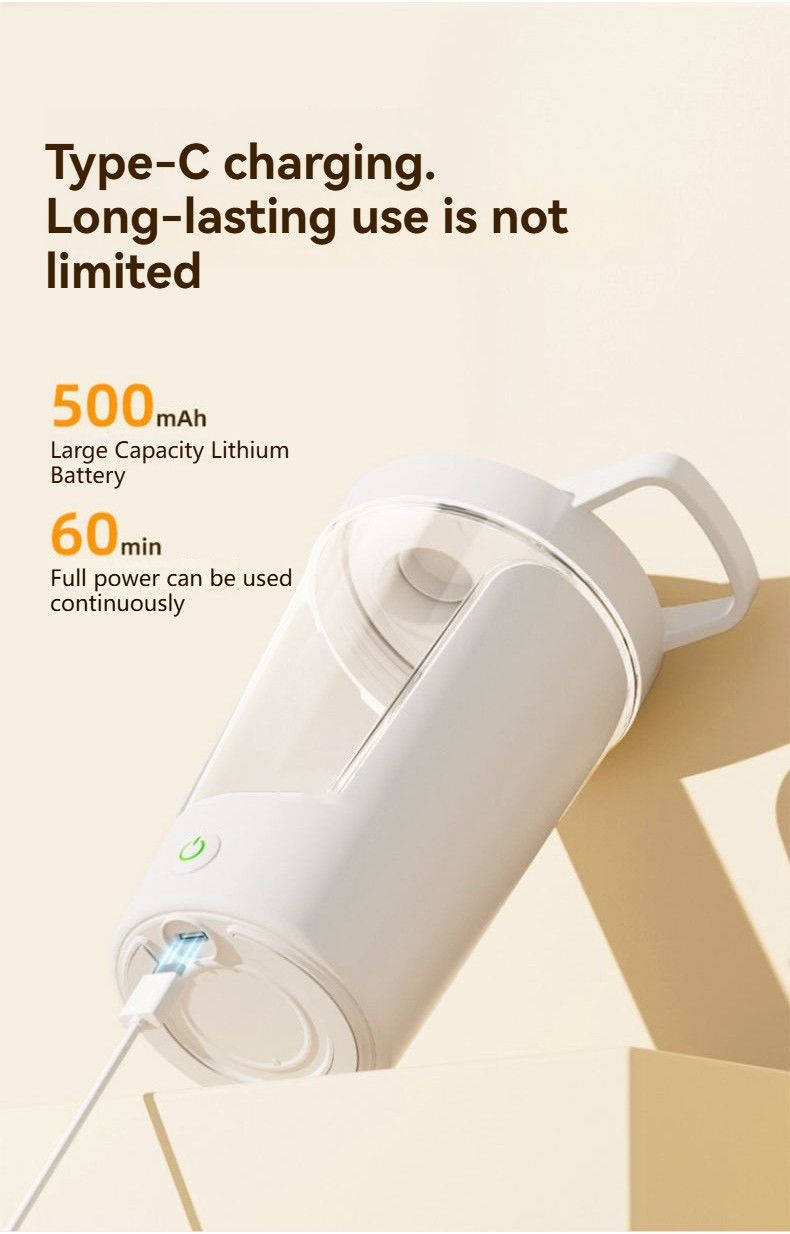 USB Rechargeable Electric Shaker Bottle Self-Stirring Protein Shake Cup ...