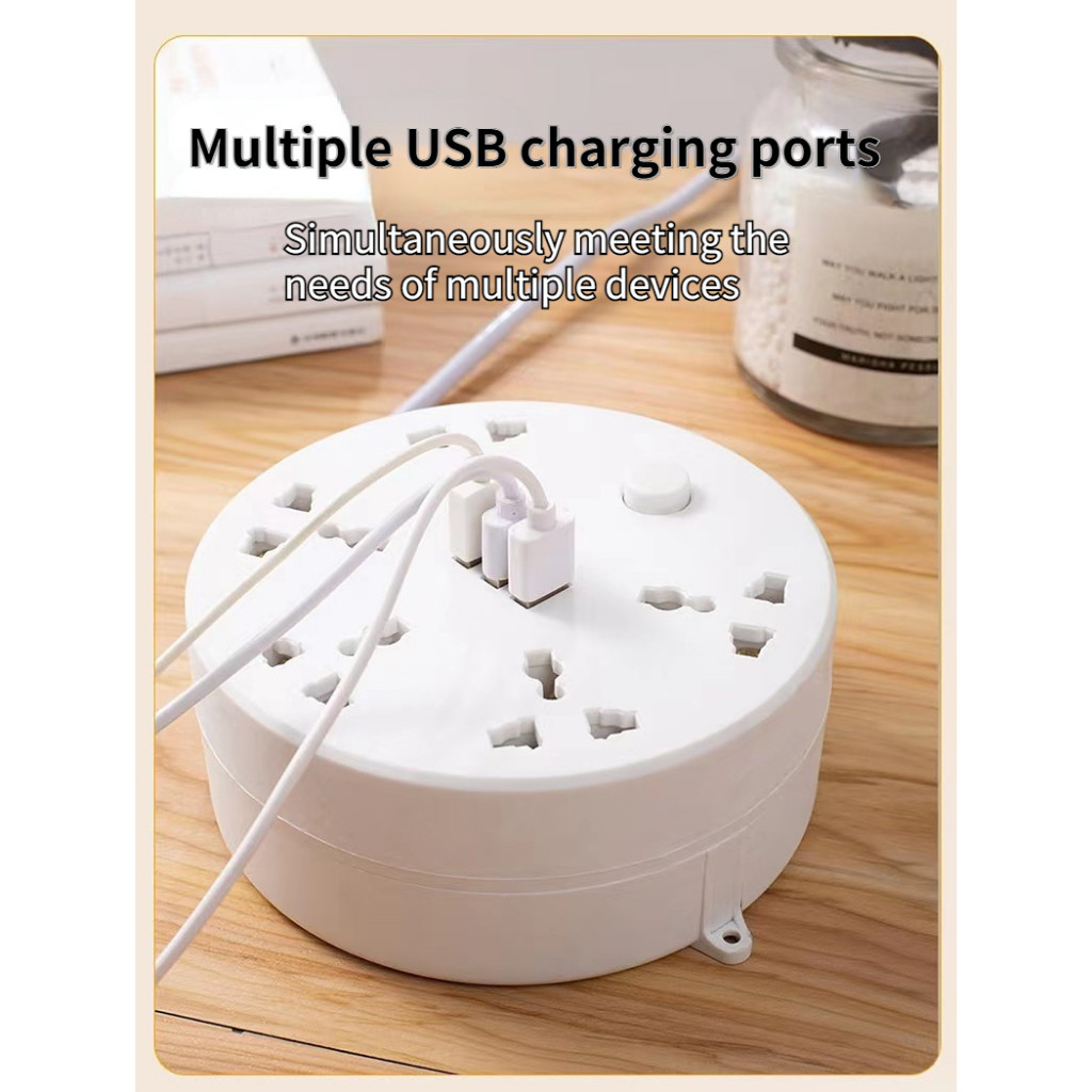 Universal Power Extension Board Circular Flexibility Extension Cord 5 ...