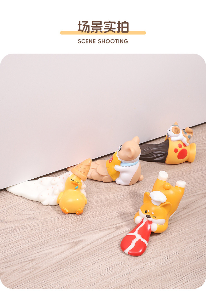 Creative Doorstop Anti-Collision Cute Cartoon Goose Boss Vinyl Entry ...