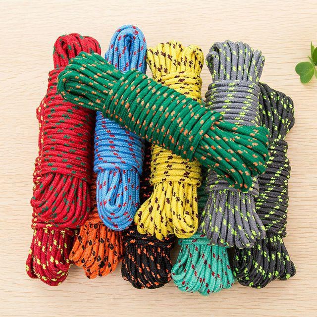 4mm 5/10/20 Meter Tent Camping Nylon Rope Tali Khemah Multifunction ...