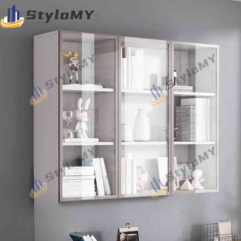 Wall Figurine Display Cabinet Solid Wood Shelf Transparent Display ...