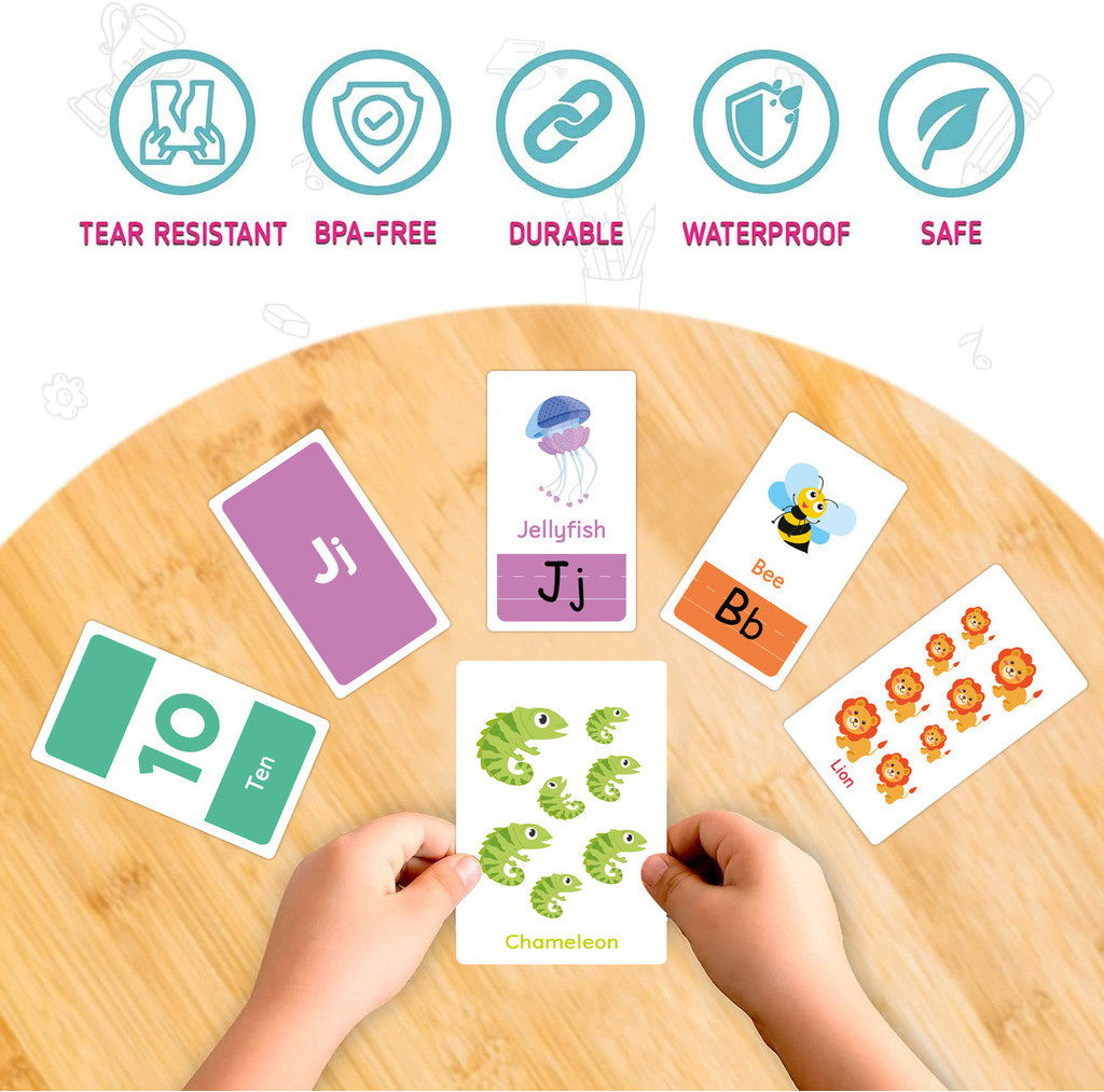 Children Flash Cards ABC Letter / Number / Shapes / Colors for Baby ...