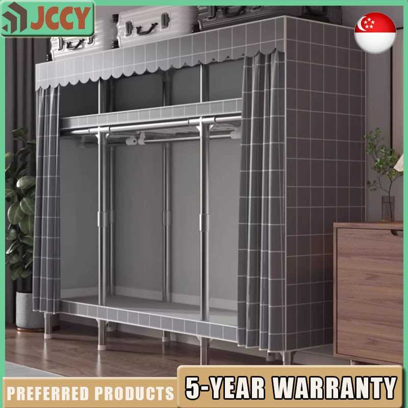 JCCY Wardrobe Simple Wardrobe Full Steel Frame Bold Thicken Home ...