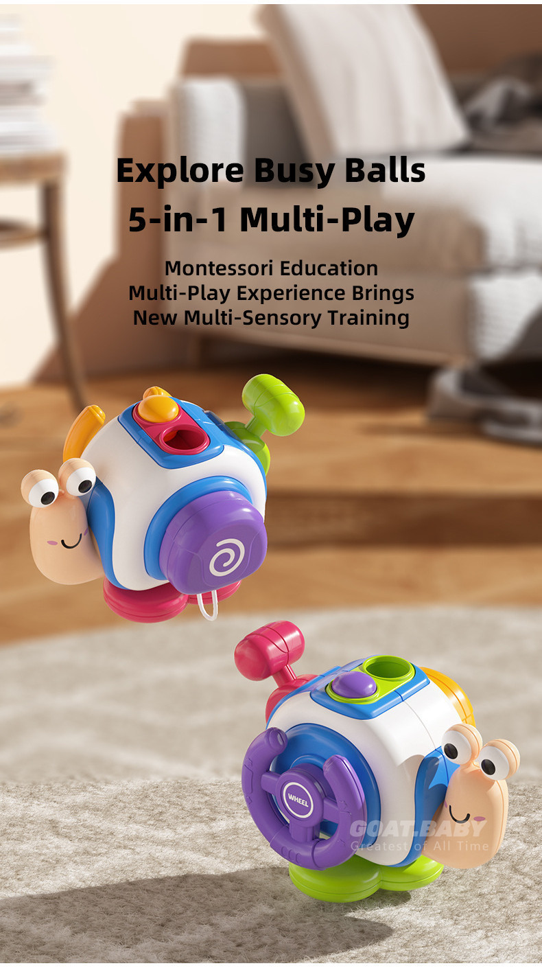 Baby Busy Cube Ball Kids 1 Year Old Montessori Sensory Educational Toys ...
