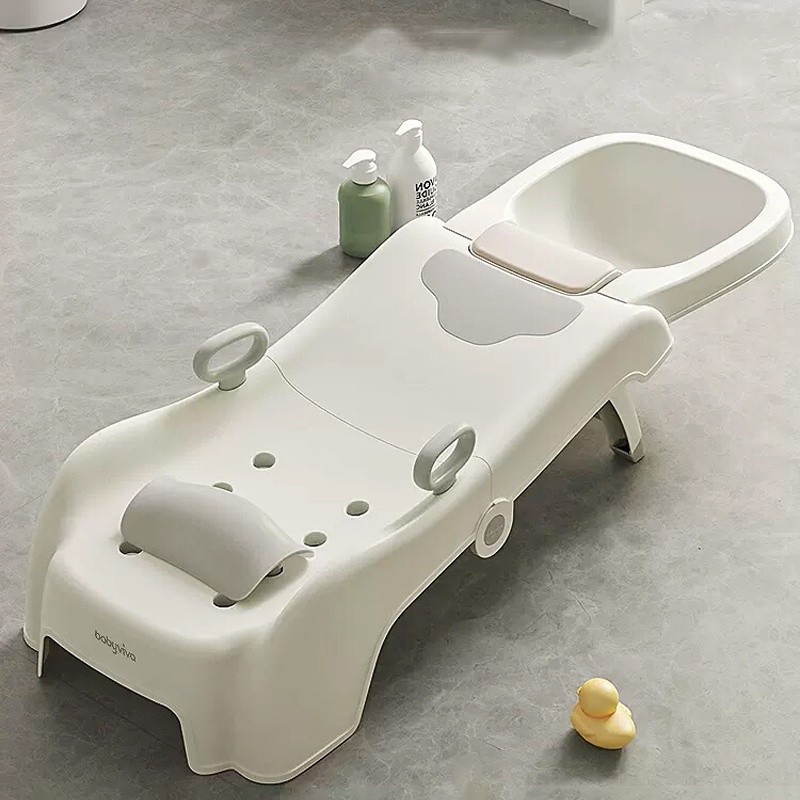 Baby Shower Stand Butt Washing Tool Baby Bath Support Folding Baby Bath ...